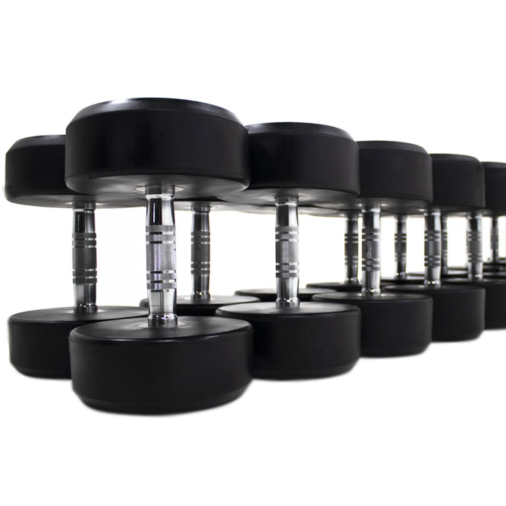 Powercore Round Rubber Dumbbells 45Kg (Pair) – MiFitness